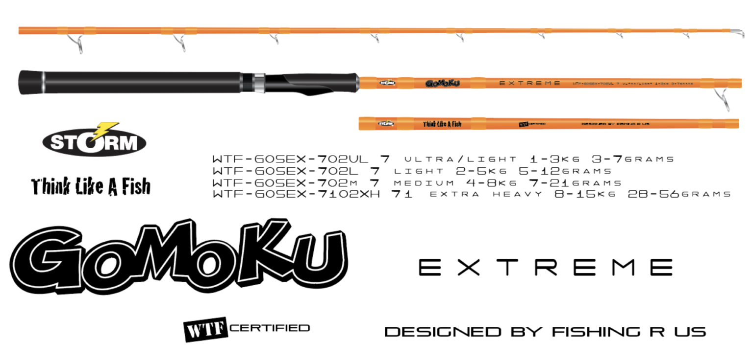 NEW STORM GOMOKU EXTREME RODS DESIGNED BY FISHING R US – 5 SIZES ...