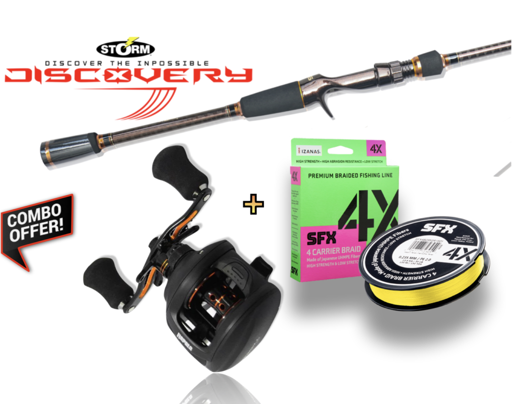 Discovery 6′ 8-17lb BC Rod / Rapala Maxwell RM-200 Reel / SFX 4X 30lb ...