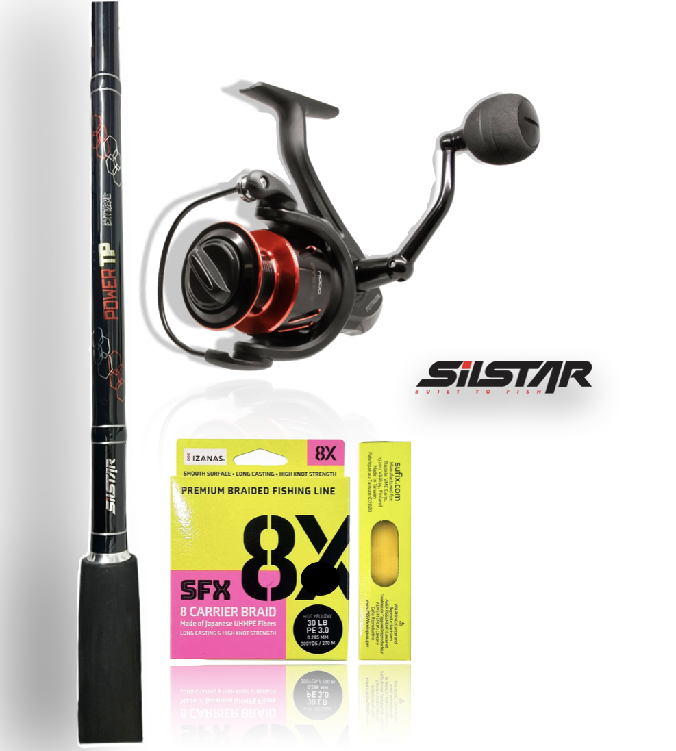 Silstar Powertip Extreme 6’6 1pc 3-5kg / Silstar Sarina 3000 / SFX 8X ...