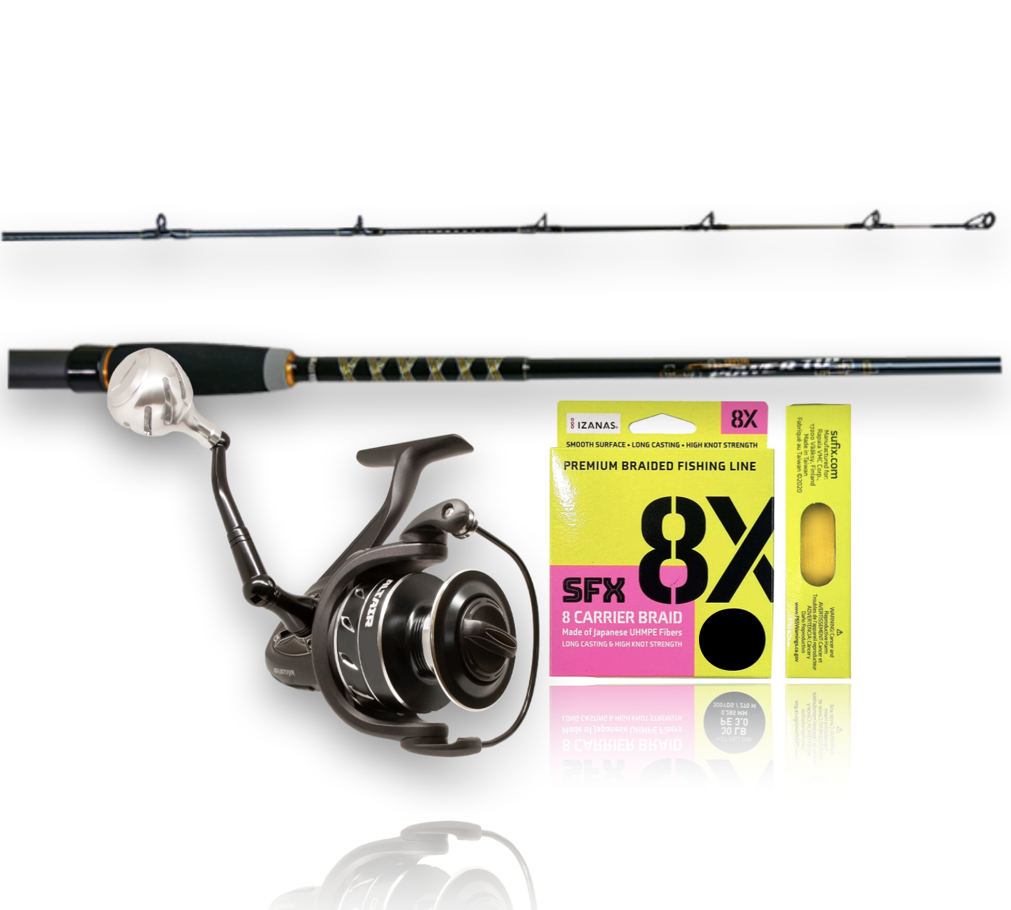 Silstar Crystal Powertip 7′ 2pc 2-5kg / Silstar Altair 3000 / SFX 8X ...