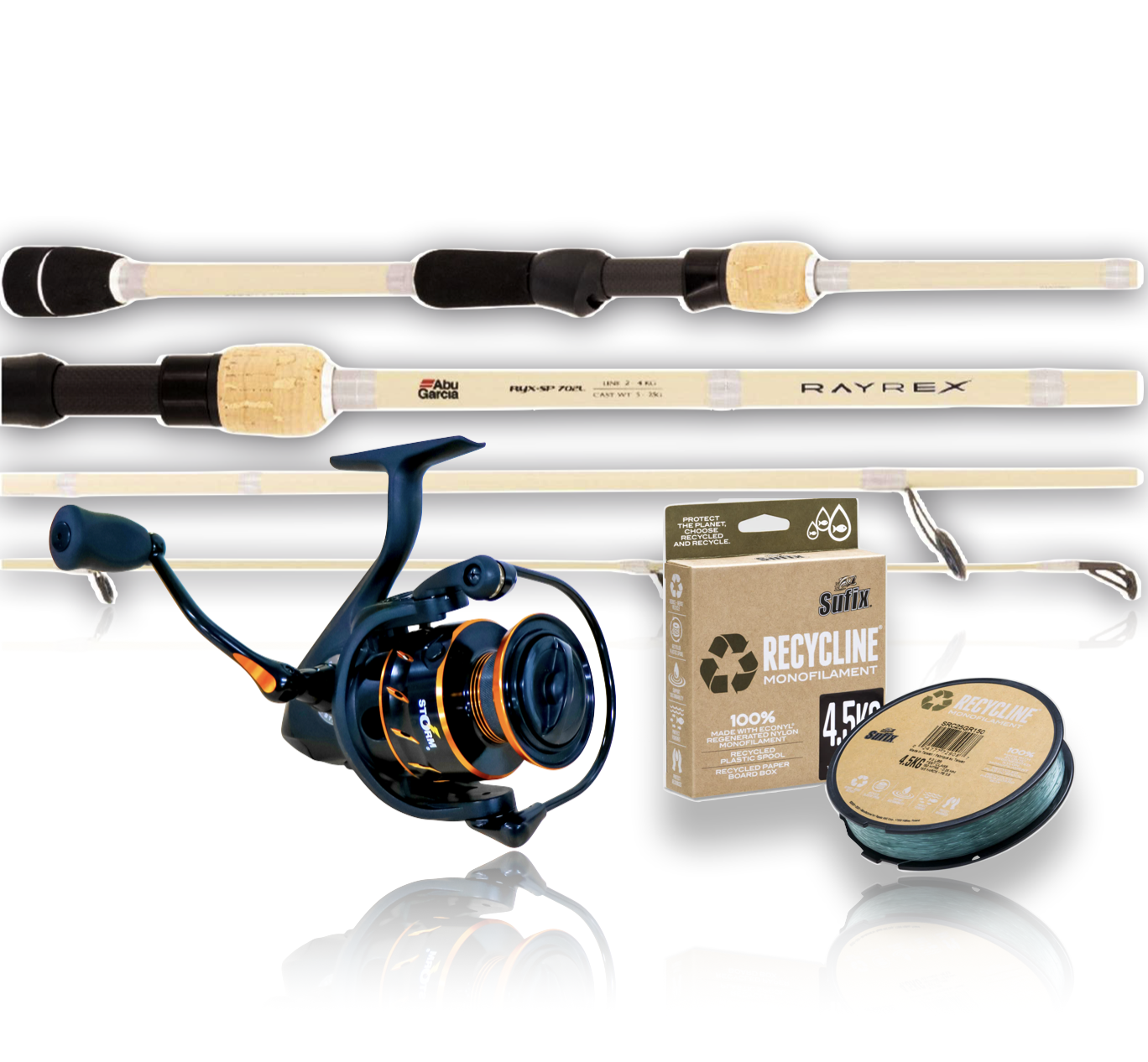 Abu Garcia® Rayrex II 7′ 2pc 2-4kg / Storm® Discovery 2000 / Sufix ...